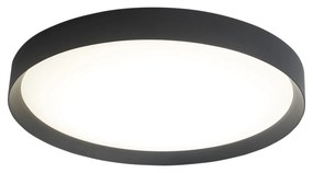 ACB Iluminacion Stropní LED svítidlo MINSK, ⌀ 40 cm, 22W, CRI90 Barva: Černá, Teplota světla: 3000K - teplá bílá, Stmívání: ON/OFF