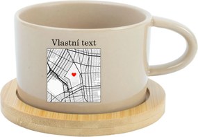 Personalizovaný keramický hrníček "MAKRONKA" s mapou