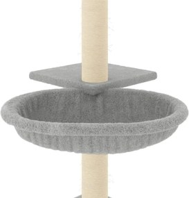 Škrabadlo pro kočky se sisalovými sloupky světle šedé 72 cm 171769