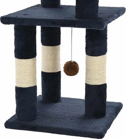 Škrabadlo pro kočky se sisalovými sloupky 65 cm modré 170611