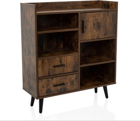 XXXLutz KOMODA, hnědá, černá, 80/90/30 cm MID.YOU - Široké komody - 001918083202