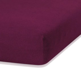 Froté prostěradlo s gumou AmeliaHome Ruby višňová
