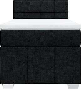 Box spring postel s matrací černá 80 x 200 cm textil 3289197