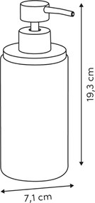 Dávkovač mýdla Como, šedá/s dřevěnými prvky, 300 ml