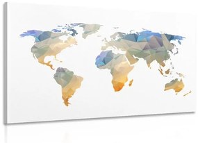 Obraz polygonální mapa světa - 60x40 cm