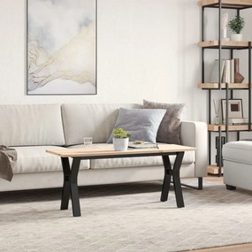 Konferenční stolek s Y rámem 110x40x45 cm borové dřevo a ocel 3282711