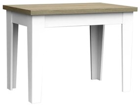 Stůl do jídelny Loker 100 x 60 cm Deska stolu dub lancelot nohy stolu bilé