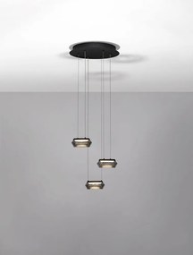 Matně černé skleněné LED stmívatelné závěsné svítidlo ø 35 cm Jailyn – Nova Luce