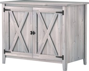 Zahradní kabinet Outsunny, dřevěná odolná kůlna na nářadí 110x60x88,5cm, zahradní domek s dvěřmi, policemi, skříní na nářadí, kůlna na zahradu pro pa…