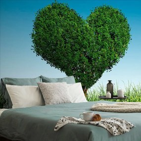 Tapeta strom ve tvaru srdce - 225x150 cm