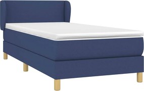 Box spring postel s matrací modrá 90x200 cm textil 3126619