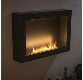 InFire - Nástěnný BIO krb 80x56 cm 3kW černá
