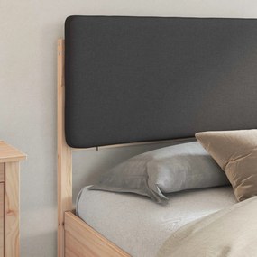 Rám postele s čalouněným čelem s čelo Tmavě šedá 200 x 200 cm 3398140