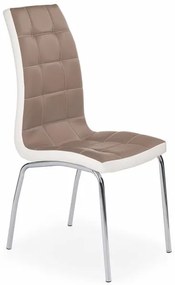 HALMAR K186 židle cappuccino/bílá