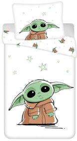Jerry Fabrics Povlečení Star Wars Baby Yoda 140x200, 70x90 cm
