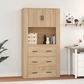 Skříň highboard dub sonoma kompozitní dřevo 3185386