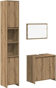 3dílná koupelnová sestava dub artisan kompozitní dřevo 3328566