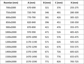 Mexen Velar L, posuvná sprchová zástěna Walk-in 120 x 200 cm, 8mm čiré sklo, broušený grafit, 871-120-003-03-95