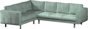 Potah na pohovku IKEA Norsborg rohová 5-místná barva zelená látka pletený vzor, vzorované