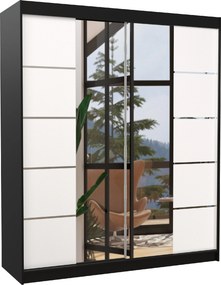 ADRK Furniture Posuvná skříň s zrcadlem TRAVES 180 ADRK-SW-TRA-BW-180