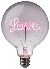 Butlers BRIGHT LIGHT LED Žárovka "Love" - růžová