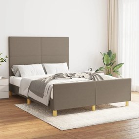 Rám postele bez matrace taupe 140 x 190 cm textil 3124891