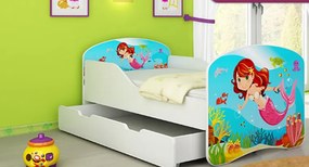 Dětská postel - Mořská víla - 160x80 cm + šuplík