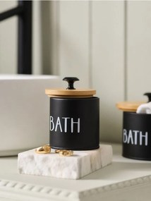 Sinsay - Úložná krabička s nápisem „Bath“ - černá
