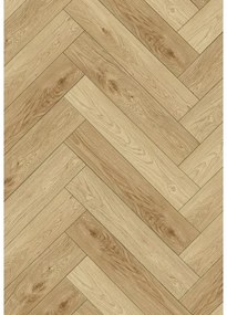 Mexen Anniston vinylové panely chevron 635 x 127 mm SPC 6,5 mm, podložka IPEX 1,5 mm, 4 V-drážka, Dub