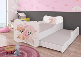 Dětská postel s matracemi GONZALO II 160x80 Motiv: DVA PSI