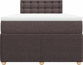 Box spring postel s matrací tmavě hnědá 120x200 cm textil 3287440