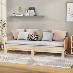 Výsuvná postel masivní borovice 2x (80 x 200) cm - Default Title