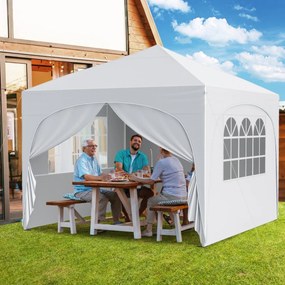 Costway Pavilon s 4 odnímatelnými bočními stěnami zahradní stan vč. taška