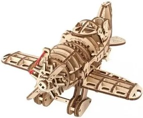 Ugears 3D dřevěné mechanické puzzle Letadlo Mad Hornet / od 14 let / 3