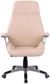 Bhm germany Kancelářská židle Layton, syntetická kůže, krémová