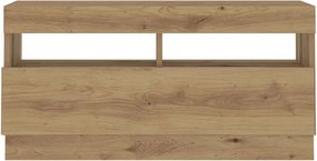TV stolek s LED dub artisan 260x35x40 cm kompozitní dřevo 3329168