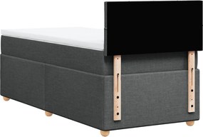 Box spring postel s matrací tmavě šedá Single textil 3286858