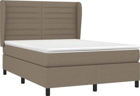 Box spring postel s matrací taupe 140x200 cm textil 3128049