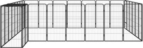 30panelová ohrádka pro psy černá 50 x 100 cm práškovaná ocel 3115953