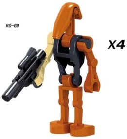 Figurky Battle Droid a Super Battle Droid  STAR WARS 4 KS  Lego Varianta: Battle Droid - hnědý černé tělo