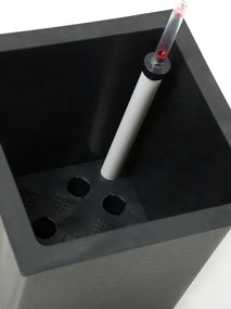 3-set hranatých plastových vložek se samozavlažovacím setem, 32*29*29 cm, černý