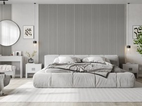 Mexen Lam-F, akustické stěnové lamely 275 × 31,5 cm, filc 6 mm, bílá matná, S105-275317-2812-051