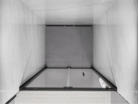 Mexen Exo skládací sprchové dveře 70 cm, transparentní, černé - 816-070-000-70-00