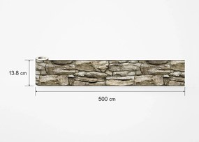 Samolepící bordura na zeď Kamenné Zdivo | 5 m x 13.8 cm | DWB8473