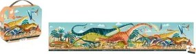 JANOD Panoramatické puzzle v kufříku Dinosauři / 100 dílků / 100 x 20