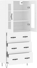 Skříň highboard bílá 69,5 x 34 x 180 cm kompozitní dřevo 3198433
