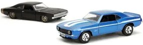 Jada Rychle a zběsile Twin Pack Chevrolet Camaro 1969 a Dodge Charge W