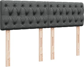 Box spring postel s matrací tmavě šedá 140x200 cm textil 3288219