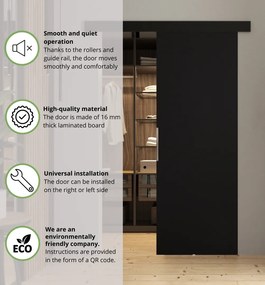 Posuvné dveře s krycí lištou MALIBU 80 černý