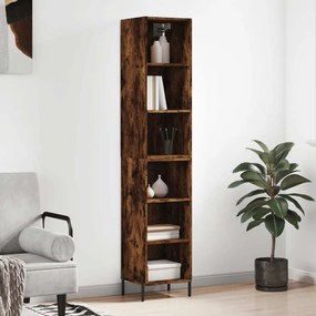 vidaXL Skříň highboard 34,5x32,5x180 cm kompozit [3189838] Barva: kouřový dub